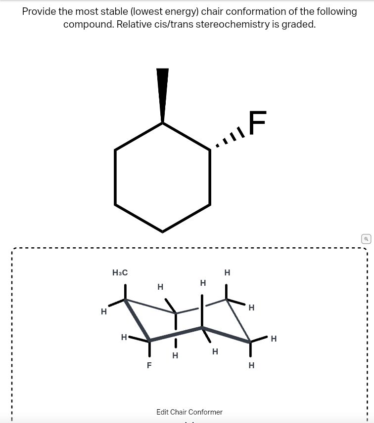 Solved Provide the most stable (lowest energy) chair | Chegg.com