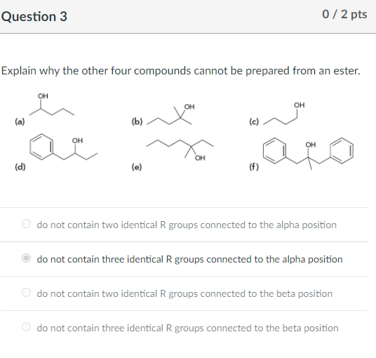 Solved Two of the compounds below can be prepared from the | Chegg.com