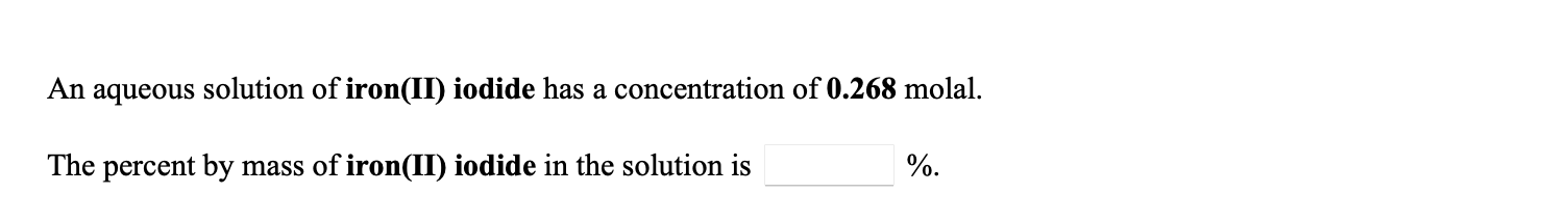 Solved The mole fraction of sodium bromide, NaBr, in an | Chegg.com