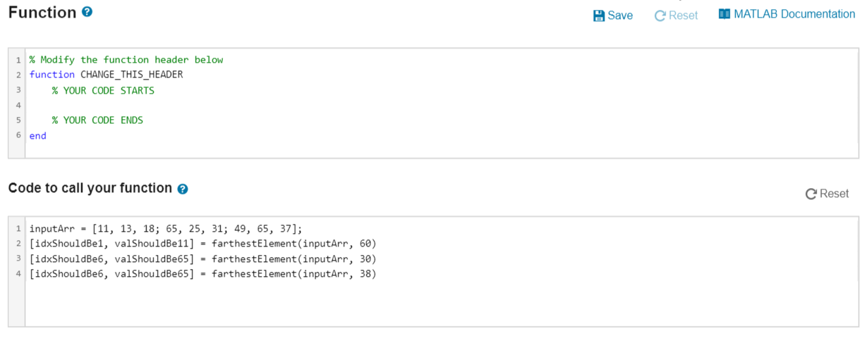 Solved Function E Save C Reset Di Matlab Documentation 1