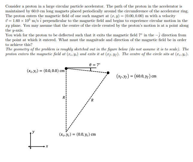 Solved Consider a proton in a large circular particle | Chegg.com