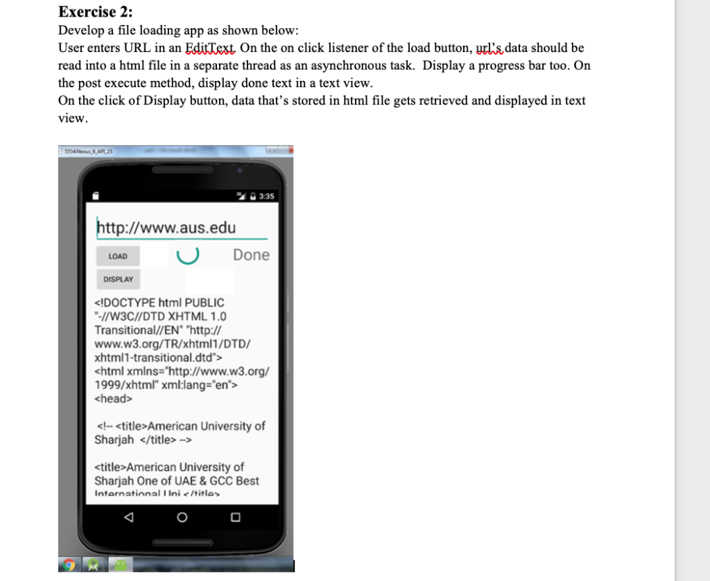 Solved Develop a file loading app as shown below: User | Chegg.com