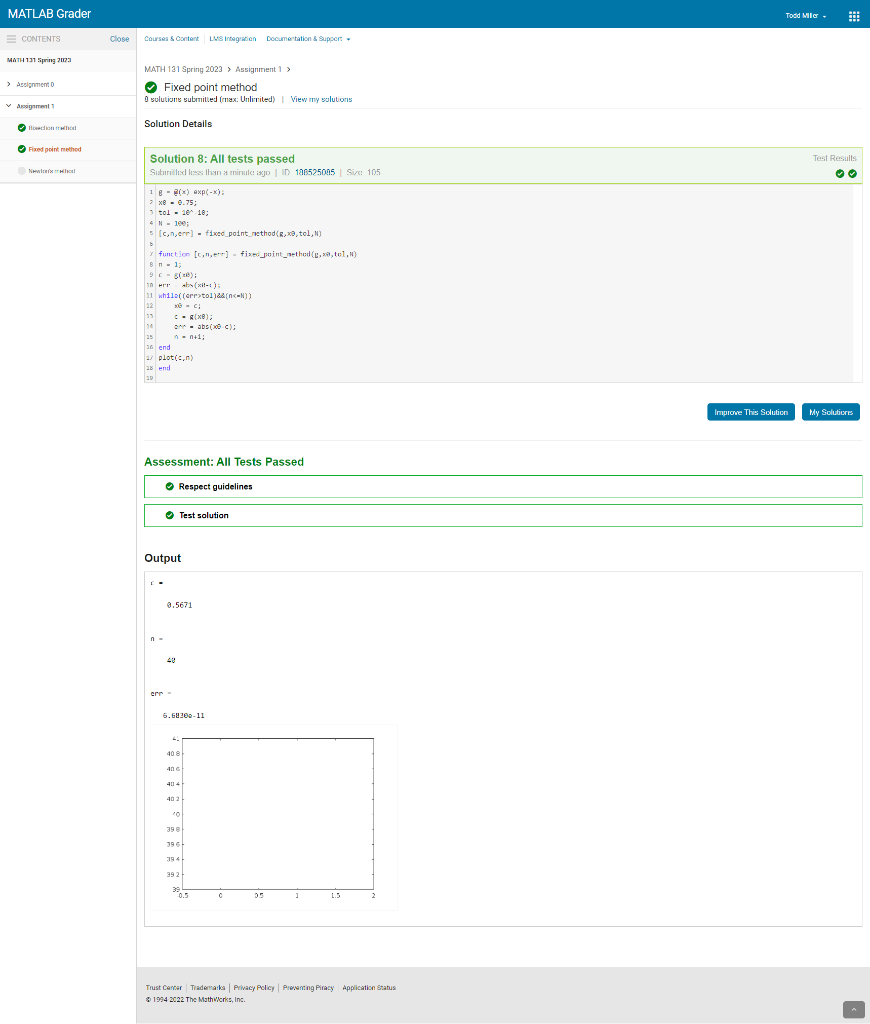 Solved Need help plotting results in MATLAB, Here is my | Chegg.com