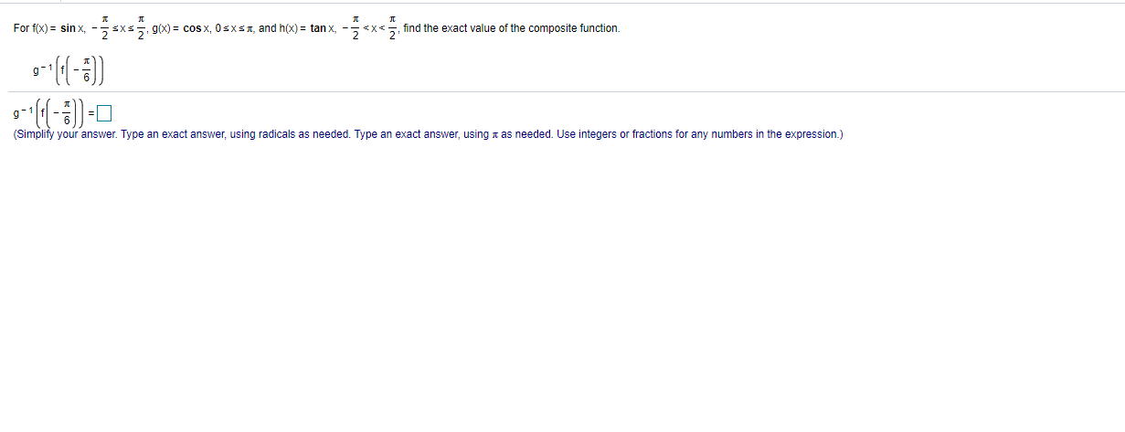 Solved For f(x) = sin x,- - sxs : g(x) = cos x, Osxst, and | Chegg.com