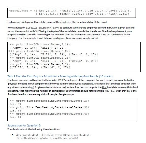 Solved Question 3 Leave of Absence (LOA) Computations (35 | Chegg.com