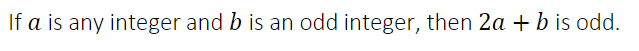 Solved If a is any integer and b is an odd integer, then | Chegg.com