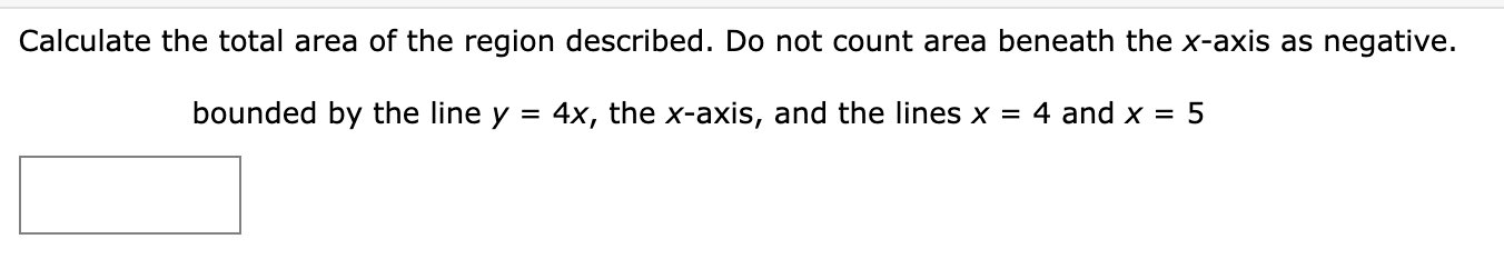 Solved Calculate the total area of the region described. Do | Chegg.com