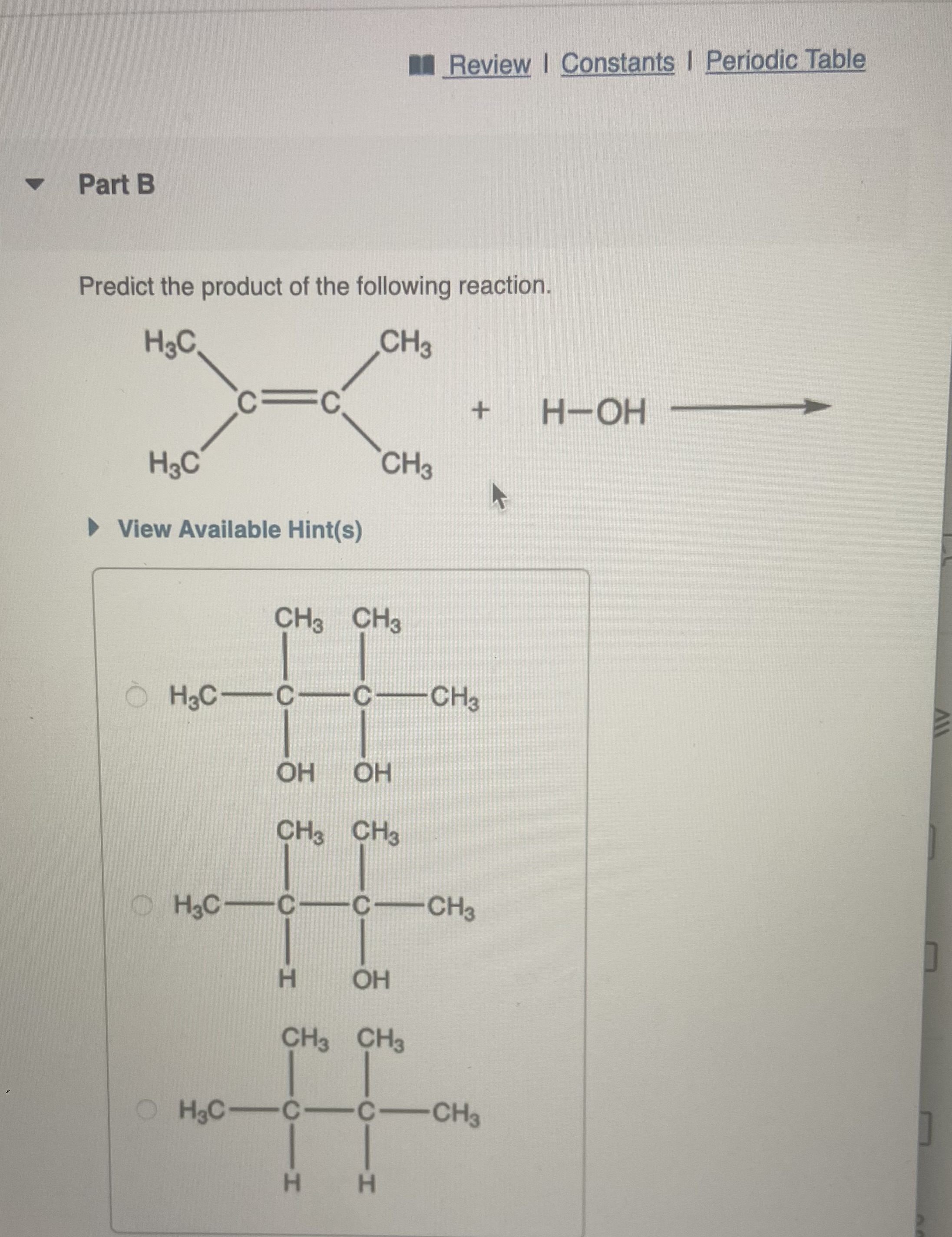 Solved Review I Constants I Periodic Table Part B Predict | Chegg.com