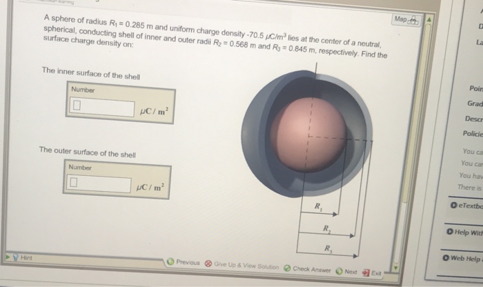 Solved Mapdo A sphere of radius R1 = 0.285 m and uniform | Chegg.com