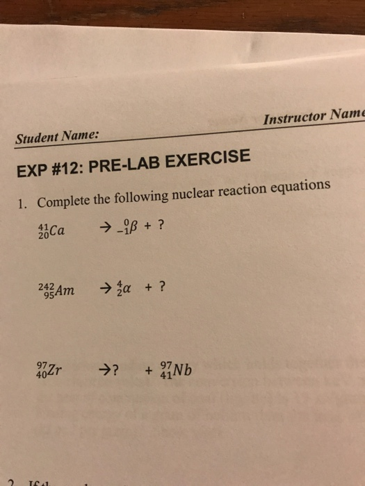 Solved Student Name: Instructor Nam EXP #12: PRE-LAB | Chegg.com