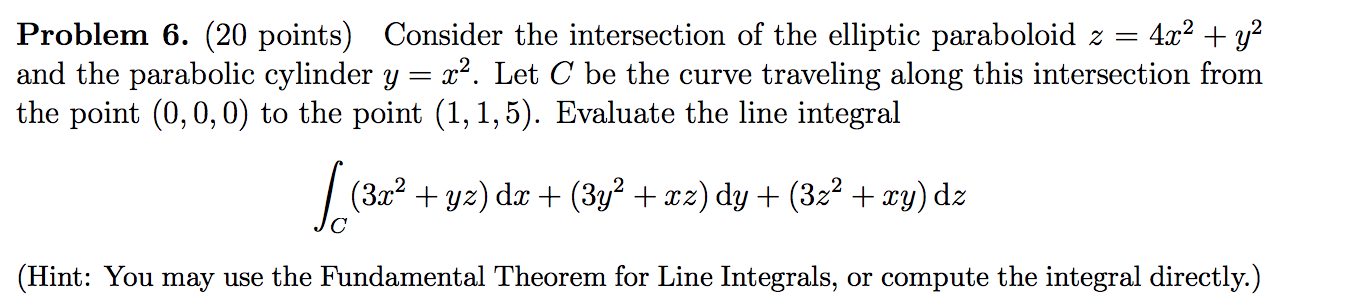 Solved Problem 6. (20 points) Consider the intersection of | Chegg.com