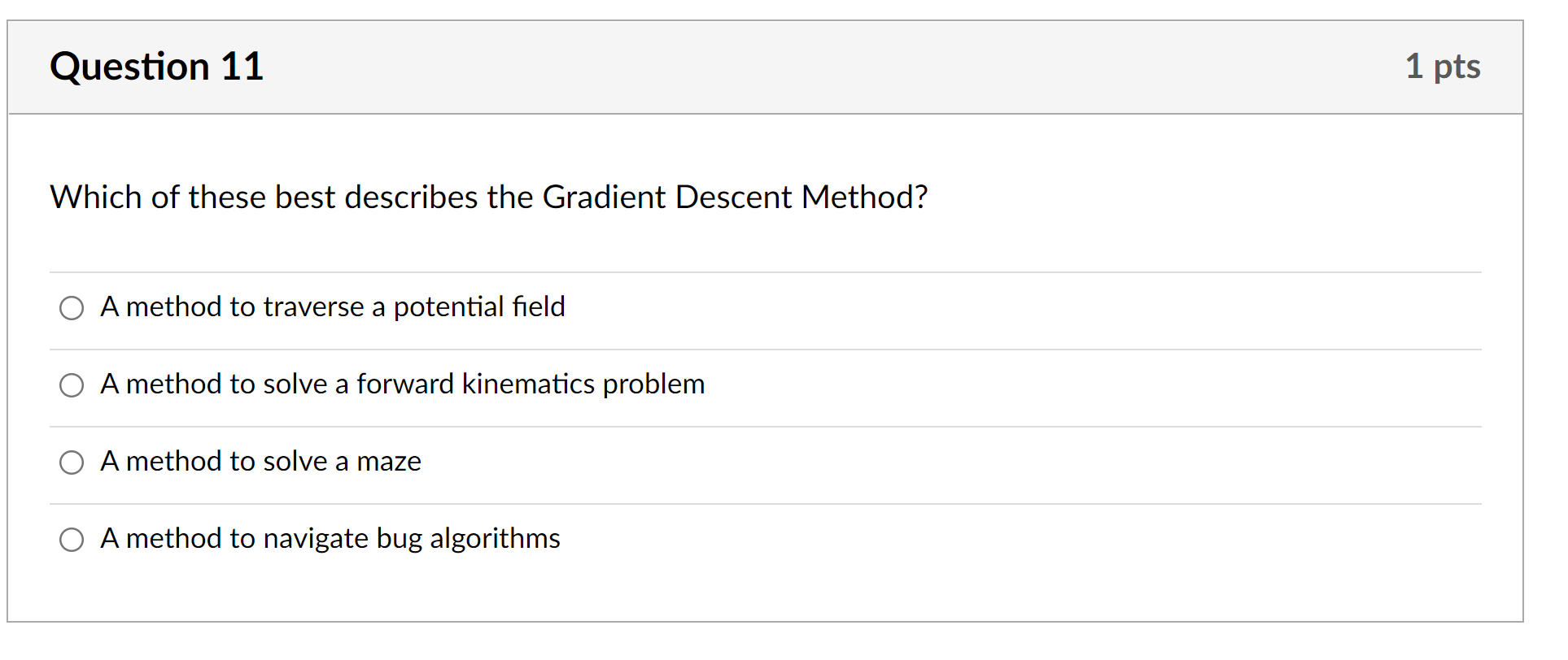 Solved Which of these best describes the Gradient Descent | Chegg.com