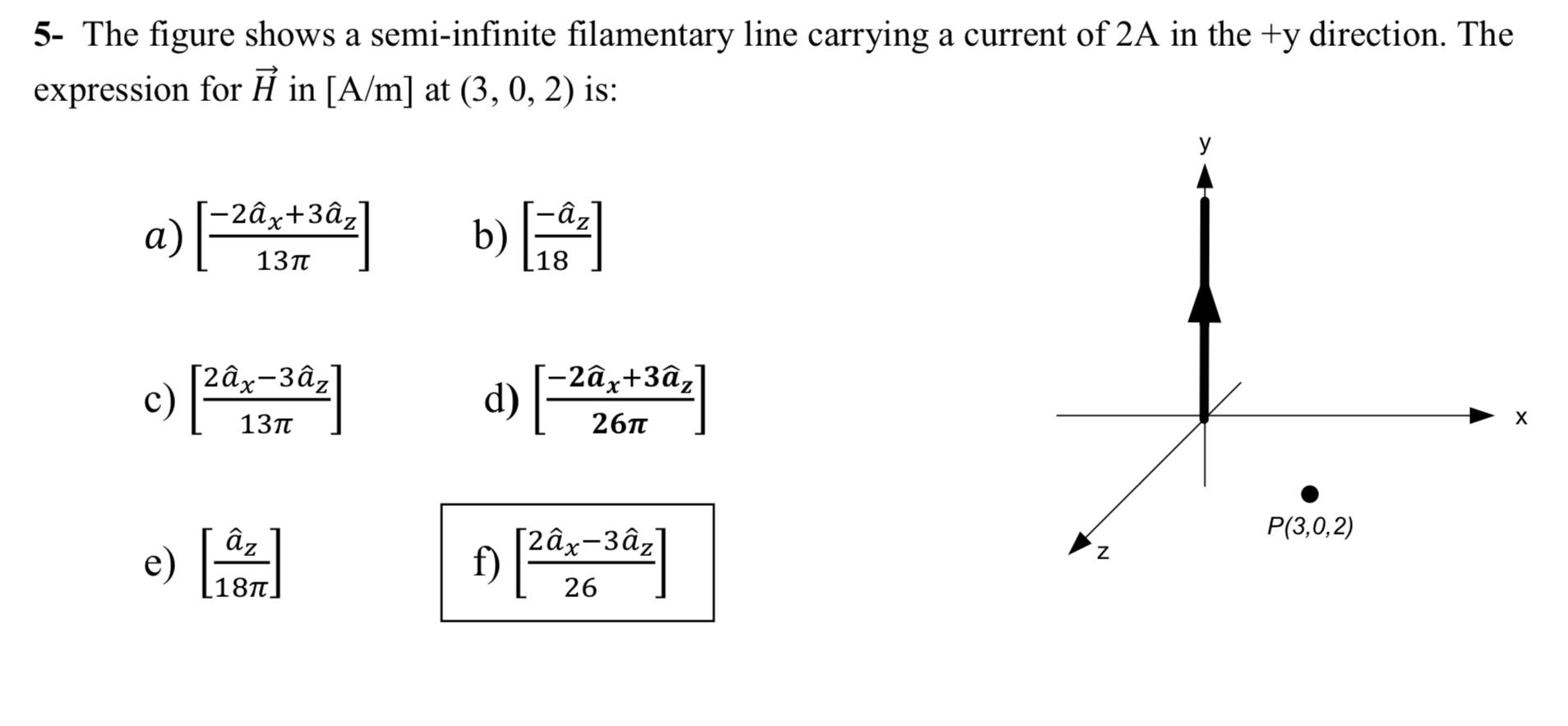Solved 5- The figure shows a semi-infinite filamentary line | Chegg.com