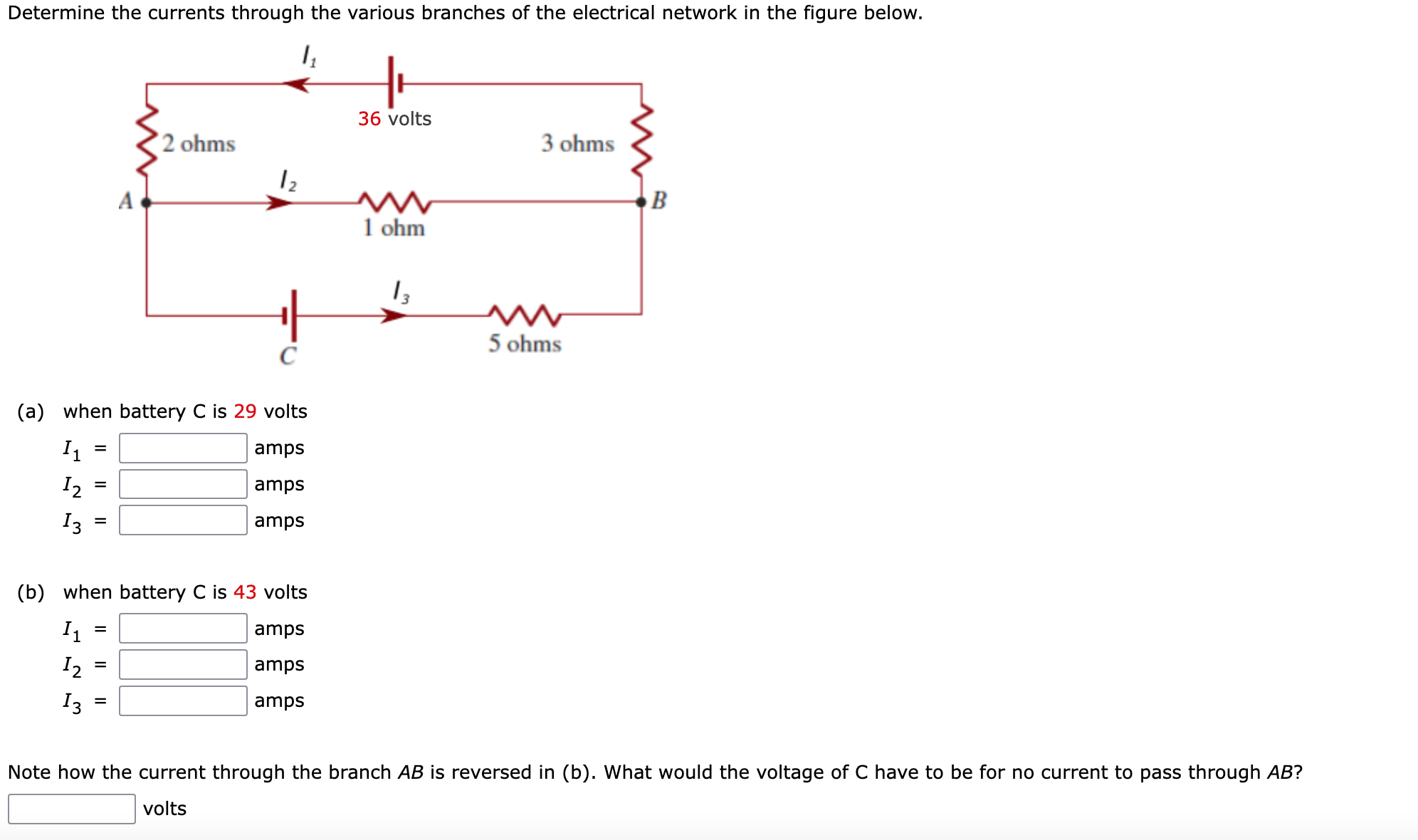 Solved te how the current through the branch AB is reversed | Chegg.com
