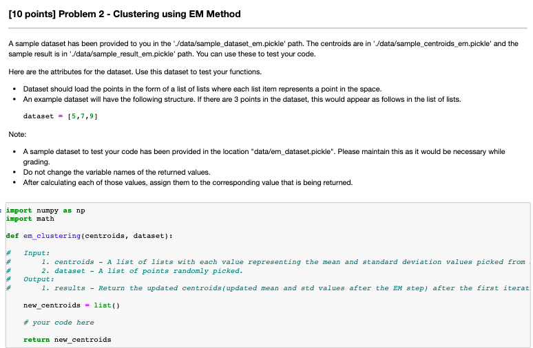 Solved No dataset provided. Based on the question asked you | Chegg.com