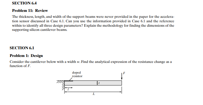 Solved SECTION 6.4 Problem 11: Review The thickness, length, | Chegg.com