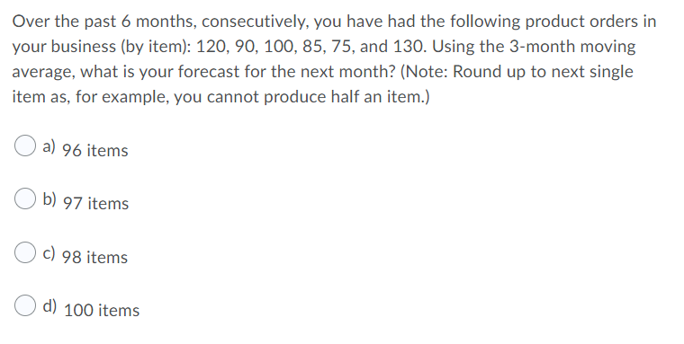 Solved Over the past 6 months, consecutively, you have had | Chegg.com