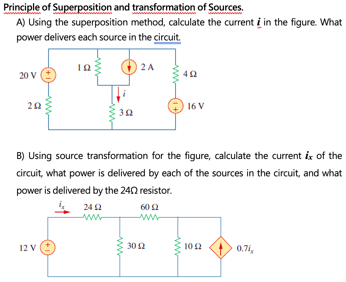 Solved Principle of Superposition and transformation of | Chegg.com