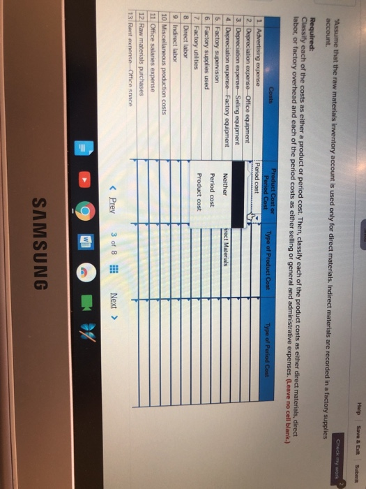 Solved Problem 18-2A Classifying costs LO C2, C3 The | Chegg.com