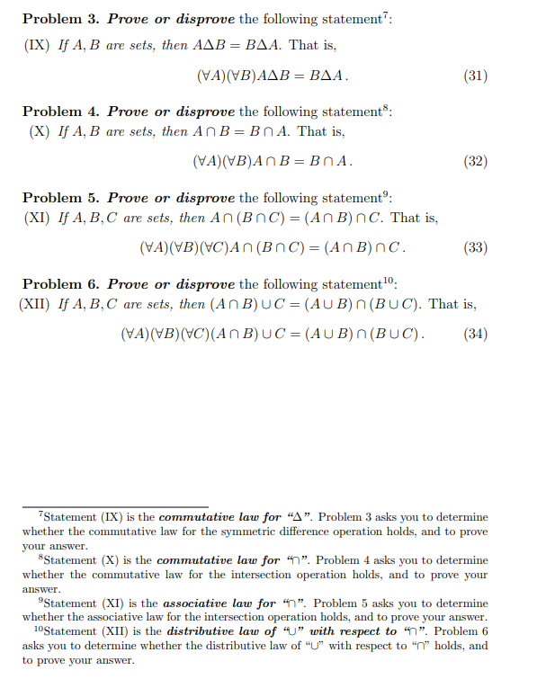 Solved Problem 1. Prove or disprove the following statement: | Chegg.com Solved Problem 1. Prove or disprove the following statement: | Chegg.com