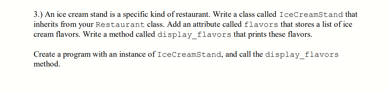 Solved 3.) An ice cream stand is a specific kind of | Chegg.com