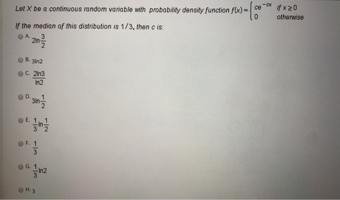 Solved Let X be a continuous random variable with | Chegg.com