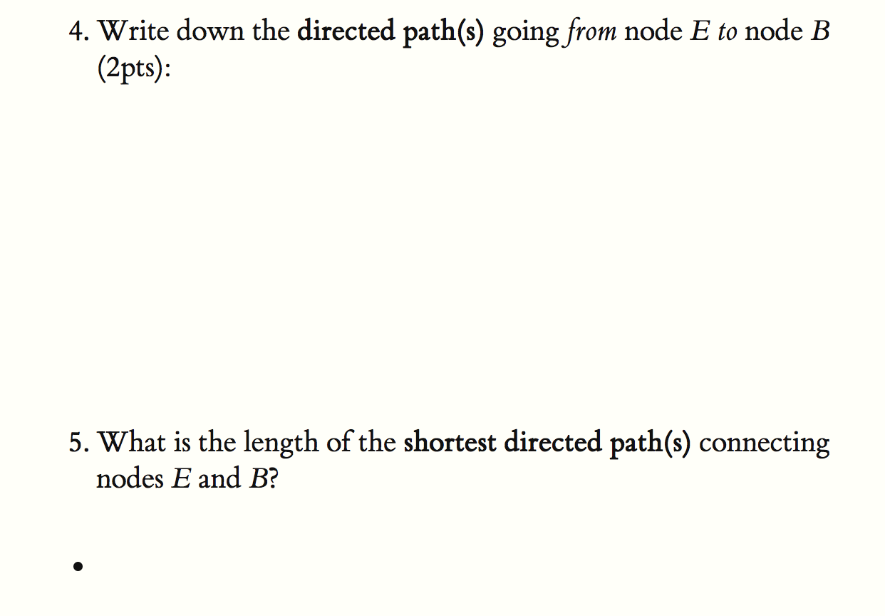 Solved Consider the graph shown in Figure 2: Figure 2: A | Chegg.com