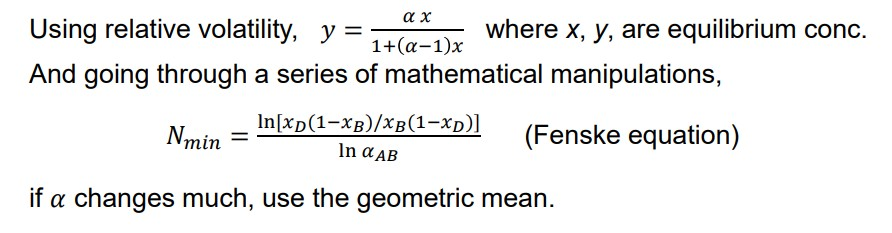 Solved Derive the Fenske equation at the bottom of picture I | Chegg.com