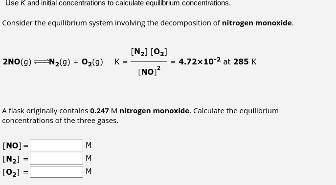 Solved Use K and initial concentrations to calculate | Chegg.com