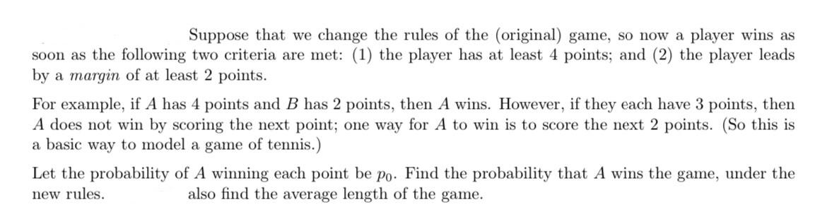 Problem statement: Consider a game consisting of | Chegg.com