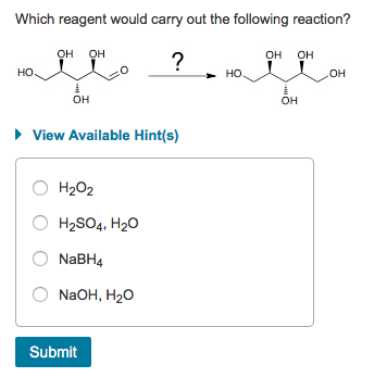 Solved Which reagent would carry out the following reaction? | Chegg.com