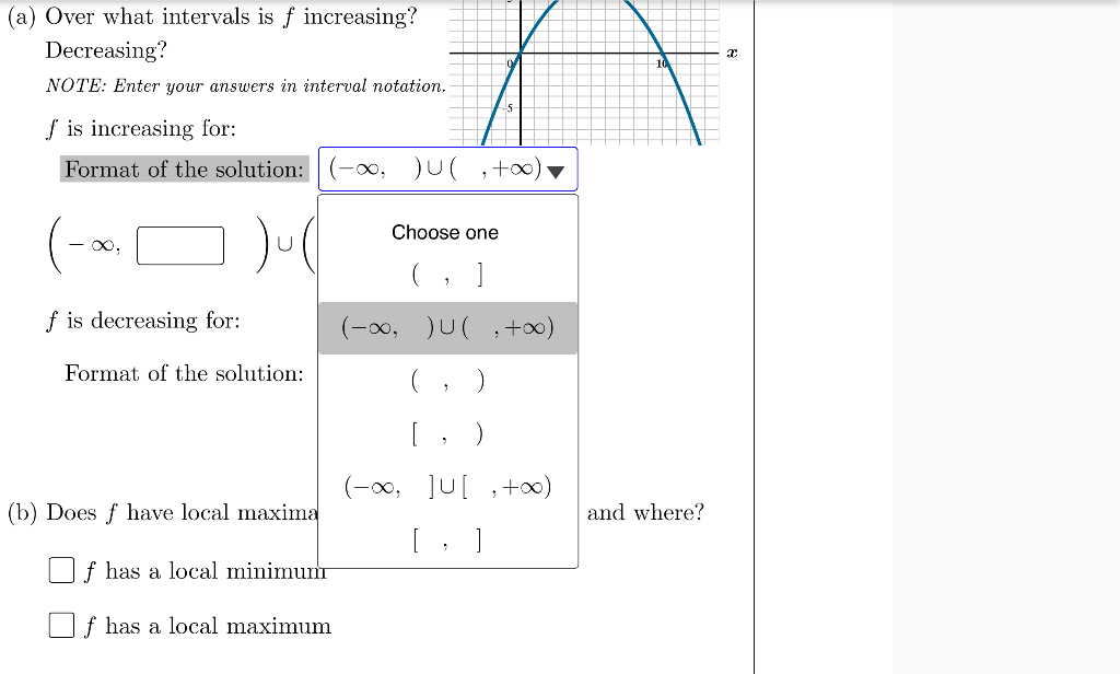 Solved (a) Over what intervals is f increasing? Decreasing? | Chegg.com