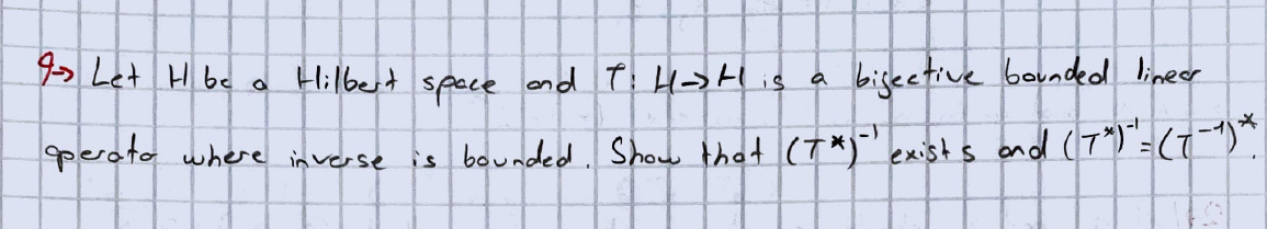 Solved Functional Analysis. Let H be ﻿a Hilbert space and | Chegg.com
