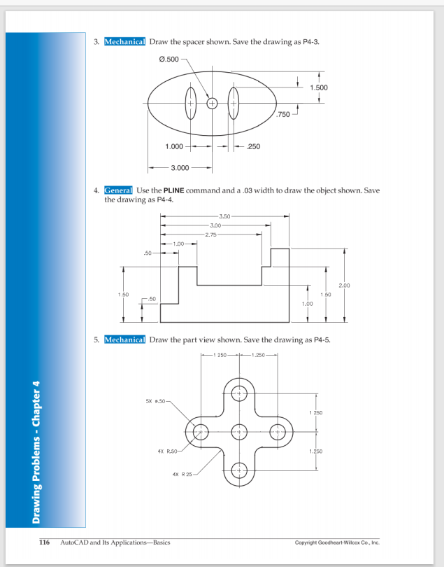 3. Mechanical Draw the spacer shown. Save the drawing | Chegg.com