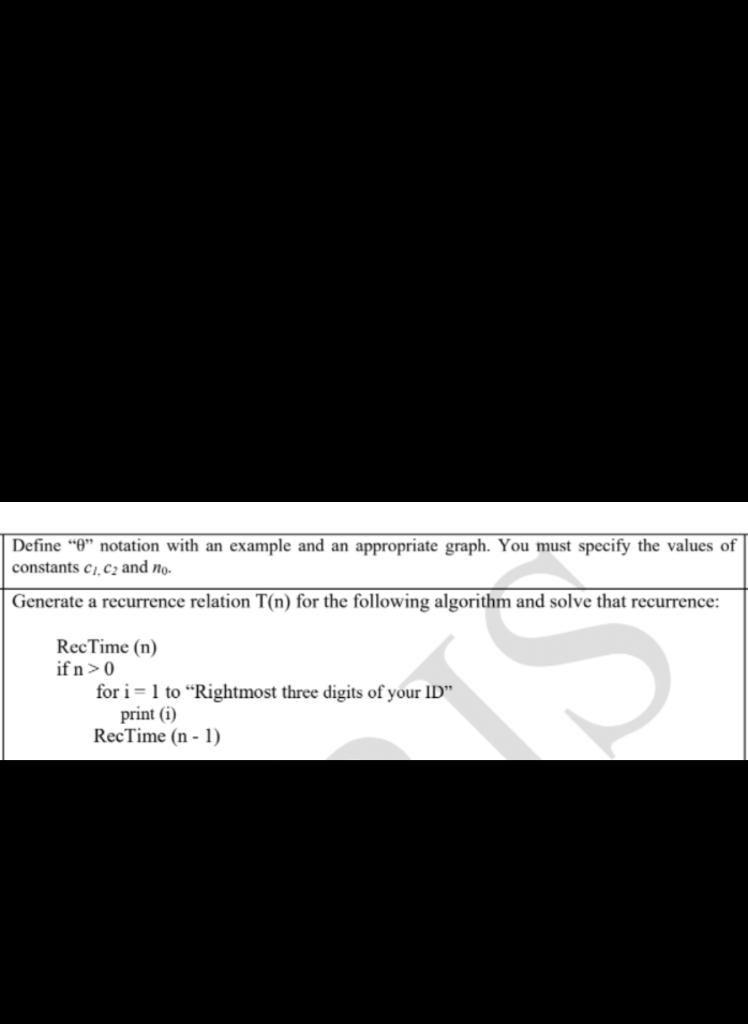 Solved Define "" notation with an example and an appropriate | Chegg.com