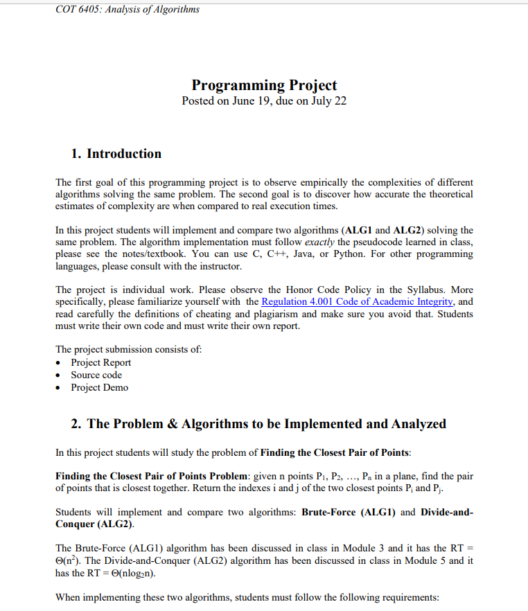 Solved The algorithms are shared to me by an expert but what | Chegg.com