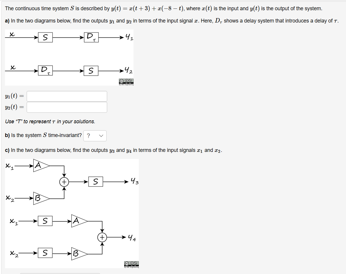 Solved The continuous time system SS is described | Chegg.com