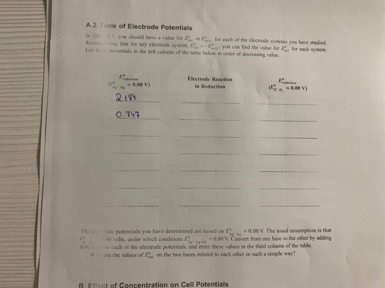 Experiment 4 Voltaic Cell Measurements any chemical | Chegg.com