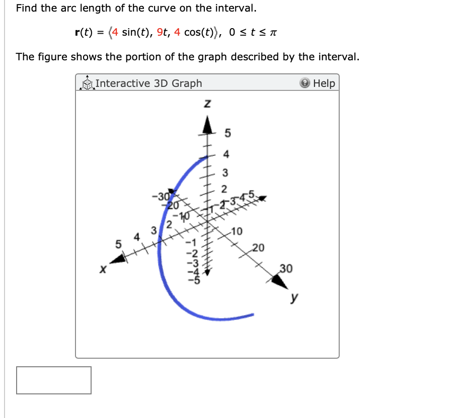 Solved Find the arc length of the curve on the interval. | Chegg.com