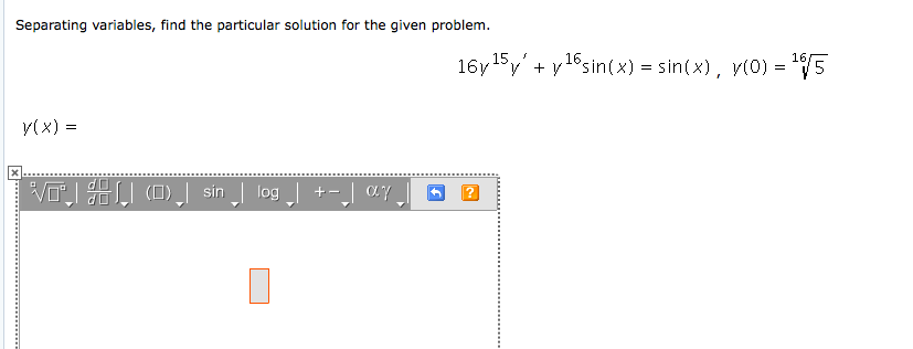Solved Separating variables, find the particular solution | Chegg.com