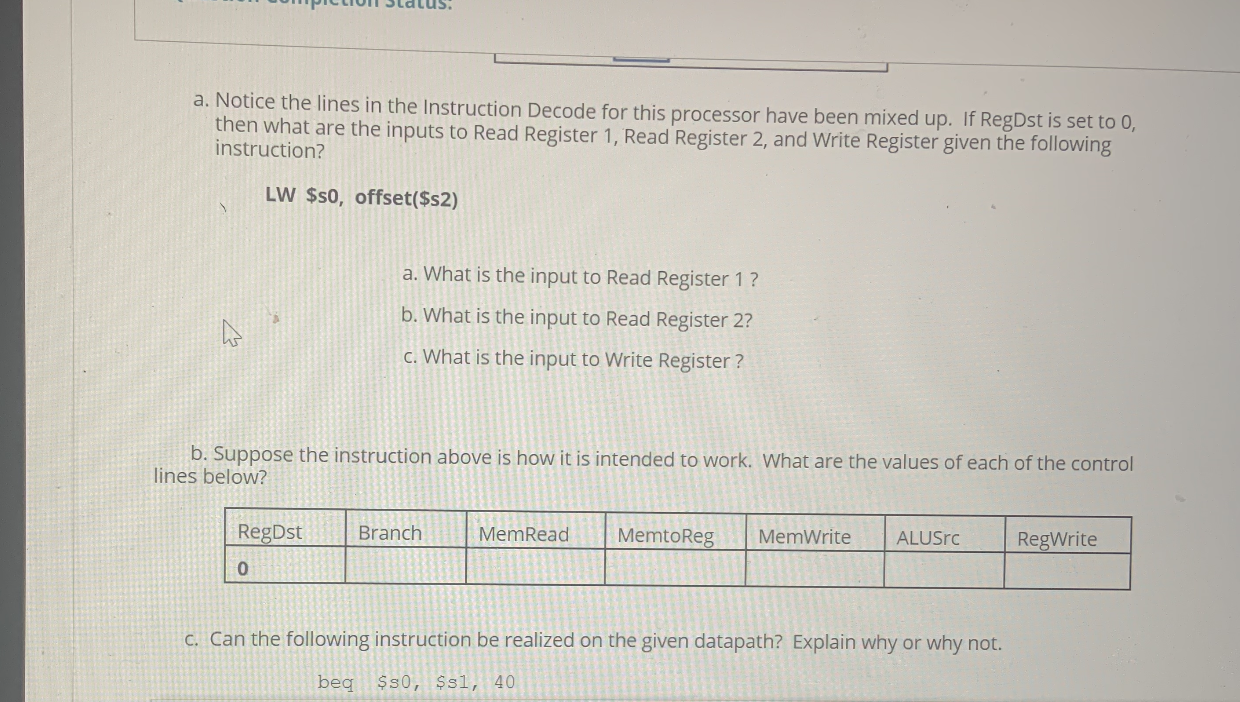 Solved Q1. Consider the following datapath: >Add e SSK 4 | Chegg.com