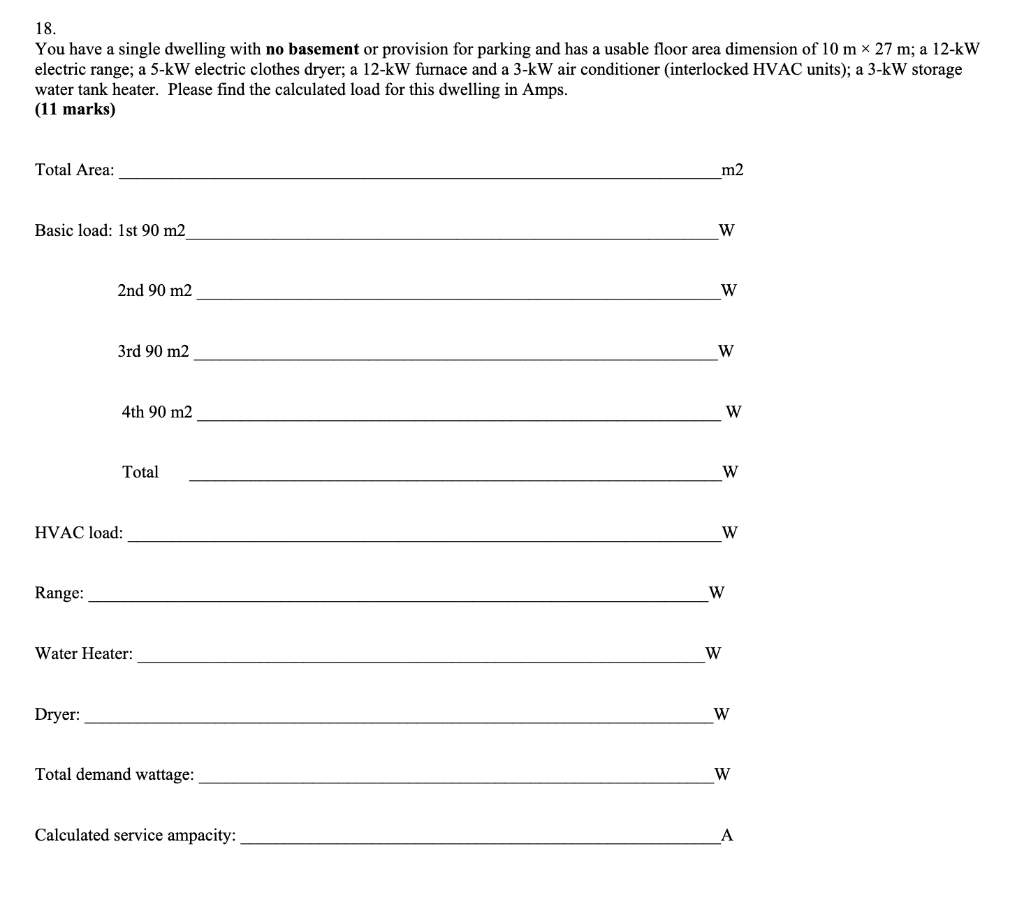 Solved You have a single dwelling with no basement or | Chegg.com