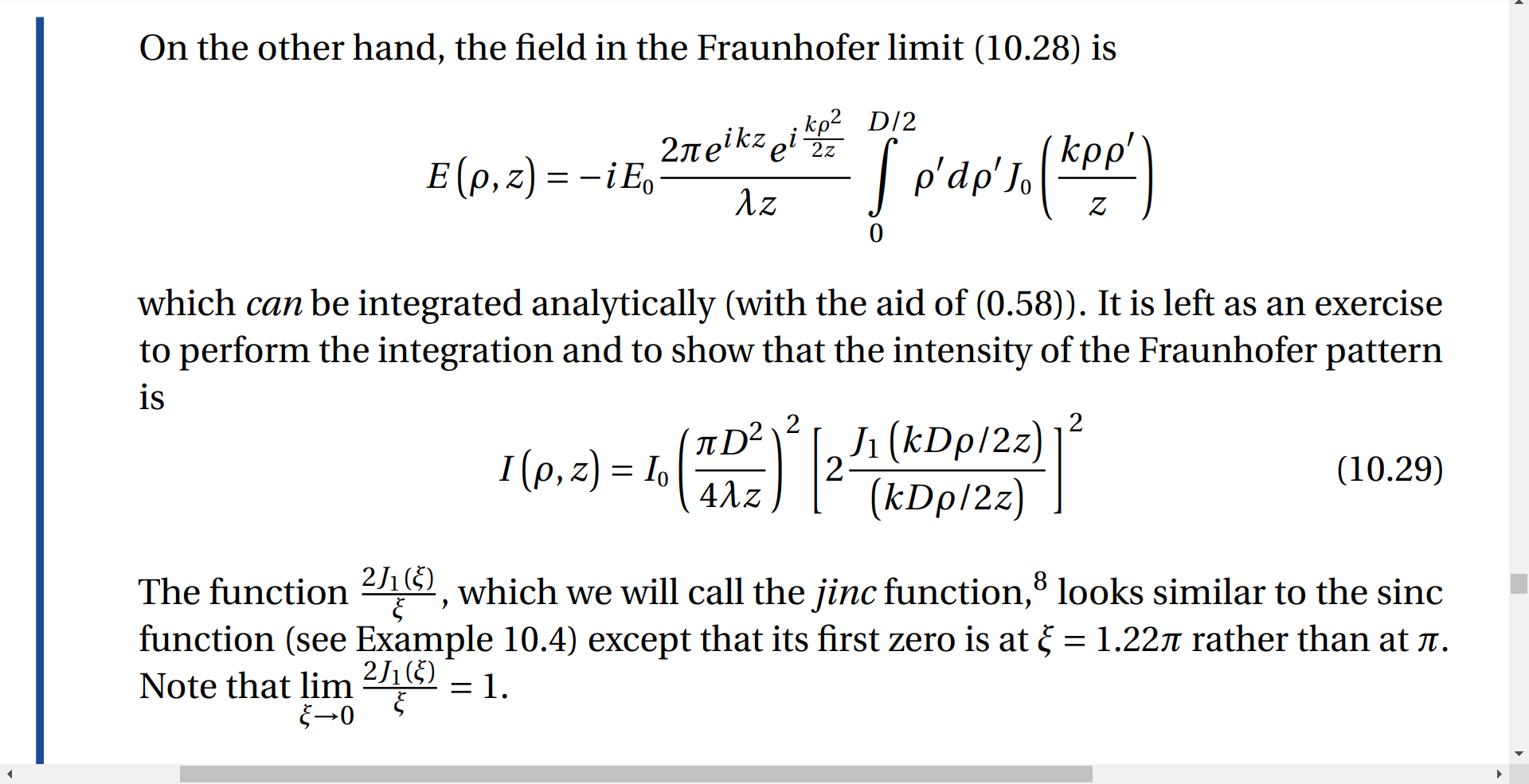 Solved Calculate The Fraunhofer Diffraction Intensity