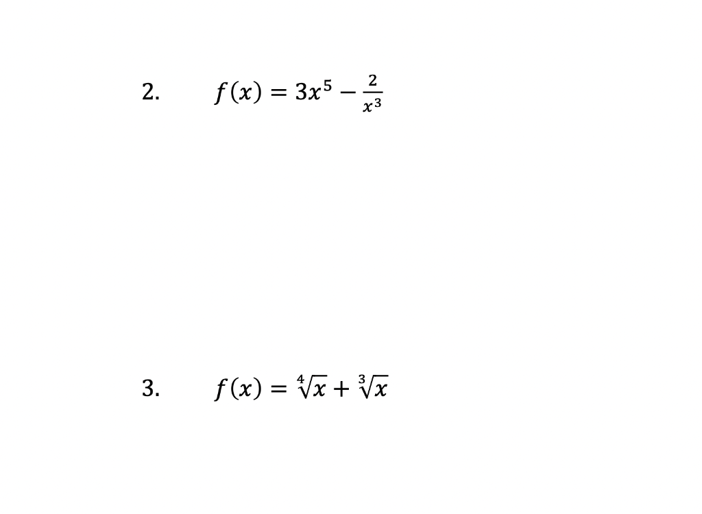 Solved LQ - 4.1 Derivatives of Powers, Exponents & Sums Show | Chegg.com