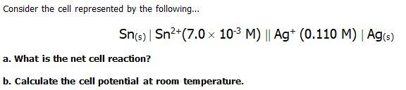 Solved Consider the cell represented by the following... | Chegg.com
