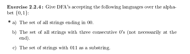 Solved Give DFAs accepting the following languages over the | Chegg.com