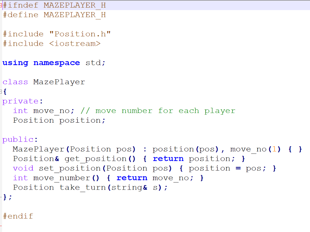 Implement The Maze Game In C 1 The Purpose Of