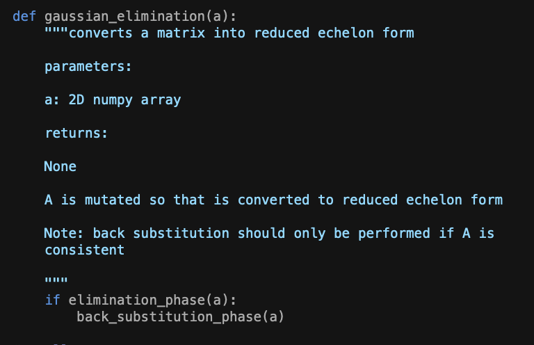def leftmost_nonzero_index(a, row_index): "'" finds | Chegg.com