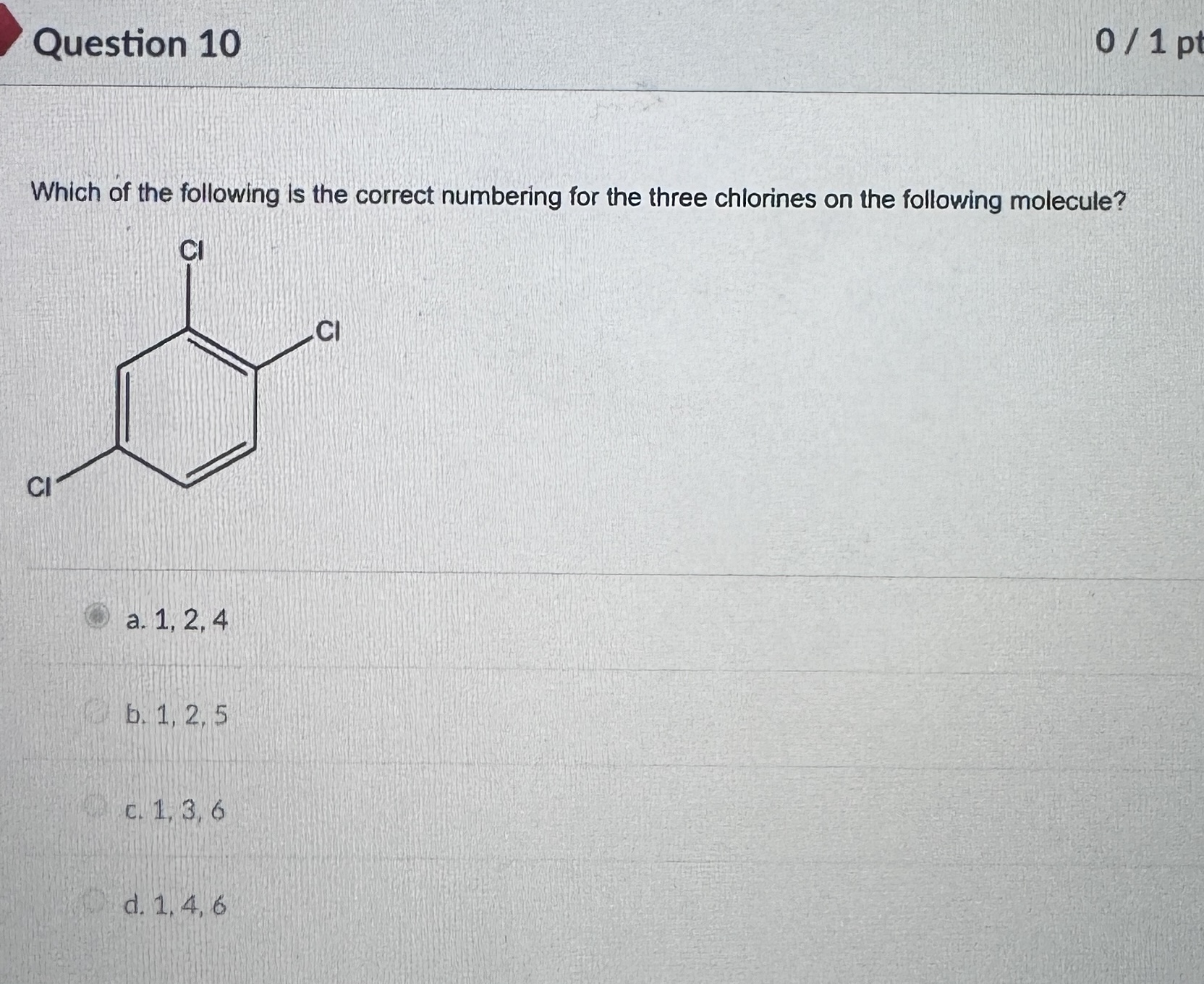 Which of the following is the correct numbering for | Chegg.com