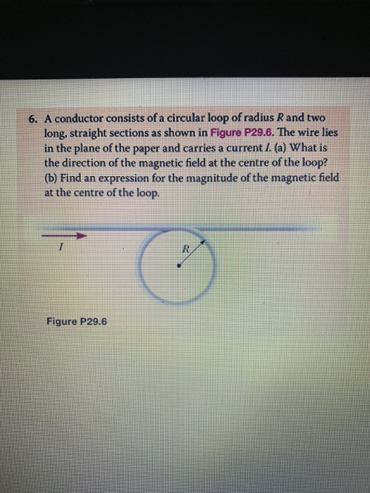Solved A conductor consists of a circular loop of radius R | Chegg.com